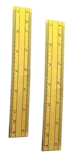 Patwari Survey Scale 6 Inch Full Brass with 20-25 Marking Pack Of 2 By ...