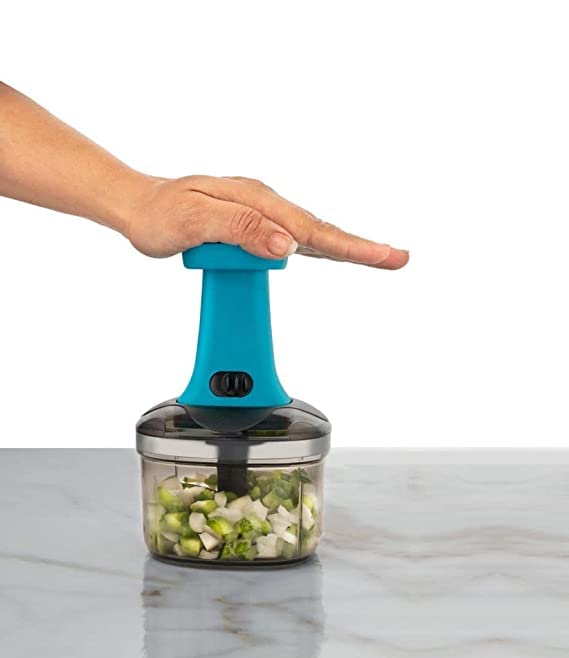 Buy FLOSSYMART Easy to use Hand Press Fruits and Vegetable Push Chopper ...