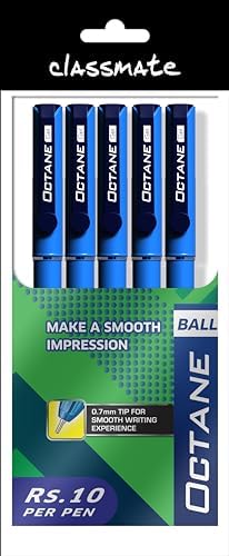 Classmate Octane- Blue Ball Pens (pack Of 5) | Smooth & Fast Writing ...