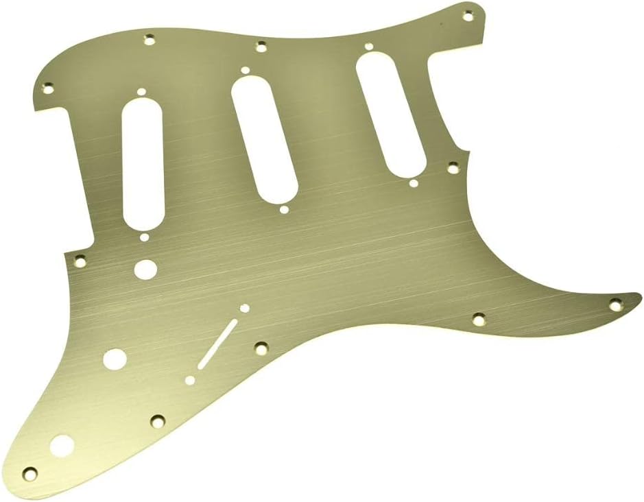Amazon.com: Fender Vintage-Style Pickguard, Stratocaster, 8-Hole - Gold ...