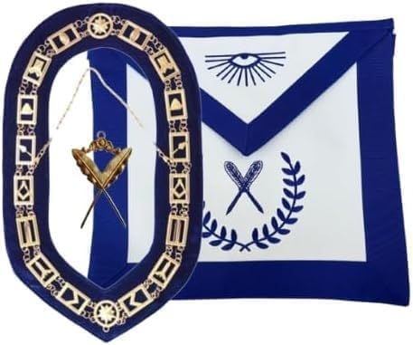 Amazon.com: Masonic Regalia Blue Lodge Secretary Officer Apron Machine ...