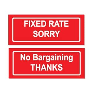 SIGN EVER™ Fixed Rate No Bargaining Combo 3mm Sign Board Office Signage ...