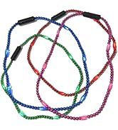 Amazon.com: Light Up Bead Necklaces (Set of 12) Glowing LED Beaded ...