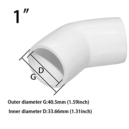 Codos De PVC De 45 Grados - Ferreteria Y Herramientas