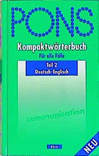 Amazon.com: PONS Kompaktwörterbuch, Deutsch-Englisch: 9783125171213 ...