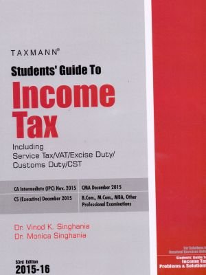 STUDENT GUIDE TO INCOME TAX: 9789350716595: Books - Amazon.ca