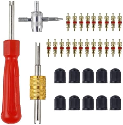 33 Pcs Car Tyre Valve Removal Tool Set | Tyre Valve Repair Kit | Dual ...
