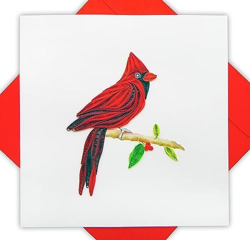 Amazon.com : Northern Cardinal, Quilling Card 3D,Unique Dedicated ...