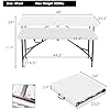 Amazon.com: Plainsity 4ft Folding Table,Sturdy Outdoor Folding Table ...