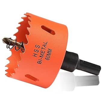 60mm Hole Saw Drill Bit for Wood and Metal, Bi-Metal Circular Hole ...