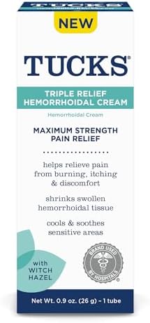 Amazon.com: Tucks Triple Relief Hemorrhoidal Cream, Maximum Strength ...