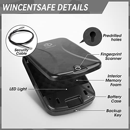 Snapklik.com : WINCENT Portable Gun Safe Quick Access Gun Safes For ...