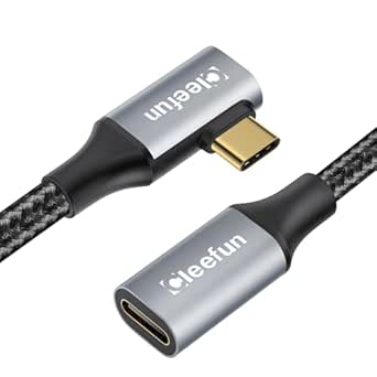 Right Angle USB C Extension Cable 1.5ft, USB 3.2 Gen 2 10Gbps Type C ...