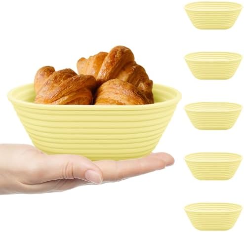 Amazon.com: Mini Silicone Banneton Basket with Lid & Bread Lame (Set of ...