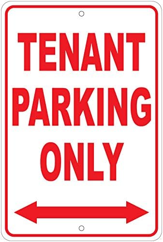 Amazon.com: 2PC Tenant Parking Only Sign, 18 x 12 Inches - Aluminum ...