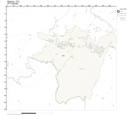 ZIP Code Wall Map of Quincy, CA ZIP Code Map Not Laminated: Amazon.com ...