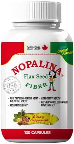 Amazon.com: Nopalina Flax Seed Fiber 120 Capsules : Health & Household