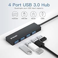Amazon.com: USB Hub, BYEASY 4 Port USB 3.0 Hub, Ultra Slim Portable ...
