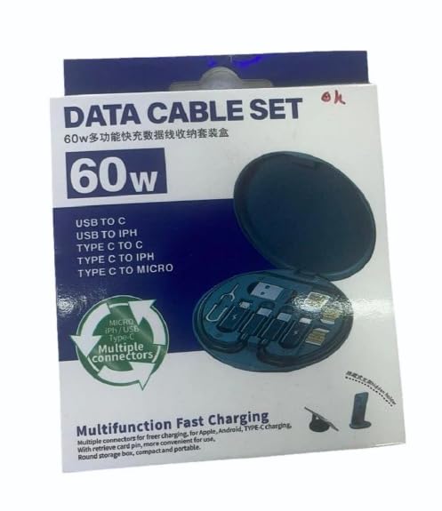 BRSS TUNISKY 60W Multi Function All in One Quick Charging Data Cable Storage Kit Multiple ...