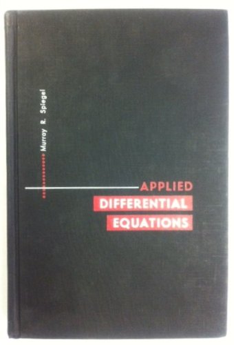 Applied Differential Equations by Murray Spiegel 1960: Murray Spiegel: Amazon.com: Books