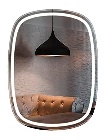 Buy ARANAUT Rectangular Shaped Mirror, LED Illuminated Vanity Mirror with Touch Sensor, Wall ...