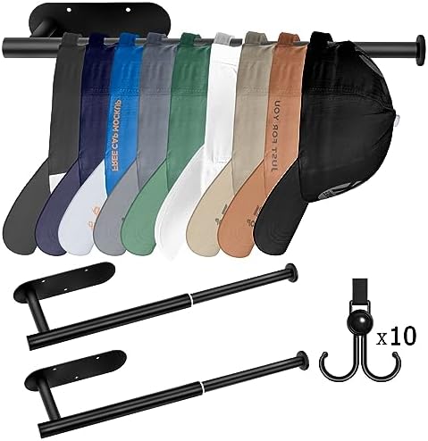 Amazon.com: Daoun Hat Rack for Baseball Caps - 2 Pieces Adhesive Hat ...