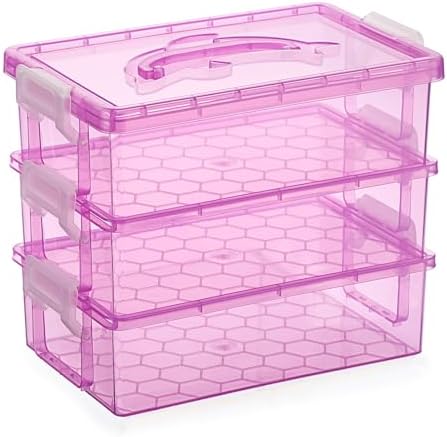 Amazon.com: BTSKY 3 Layers Cute Dolphin Clear Plastic Pencil Box ...