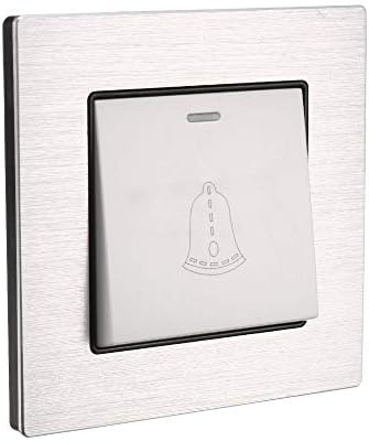 uxcell Doorbell Push Button Switch Wall Mounted Resettable Square ...