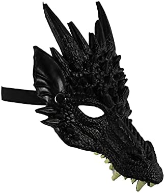Amazon.com: Dragon Mask Foam Rubber Cosplay Costume Accessory Black ...