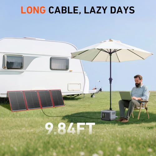 DOKIO 200W Portable Solar Panel Kit - High Efficiency - Future of Energy