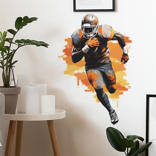 Amazon.com: Football Player Sport Wall Stickers, sacinora Watercolor ...