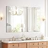 Amazon.com: DOIMUSIM Frameless Bathroom Mirror - for Wall - of Over Sink,Right Angle Vanity ...