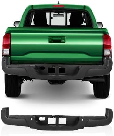 Amazon.com: SCITOO Steel Black Rear Step Bumper Replacement for 2016 ...