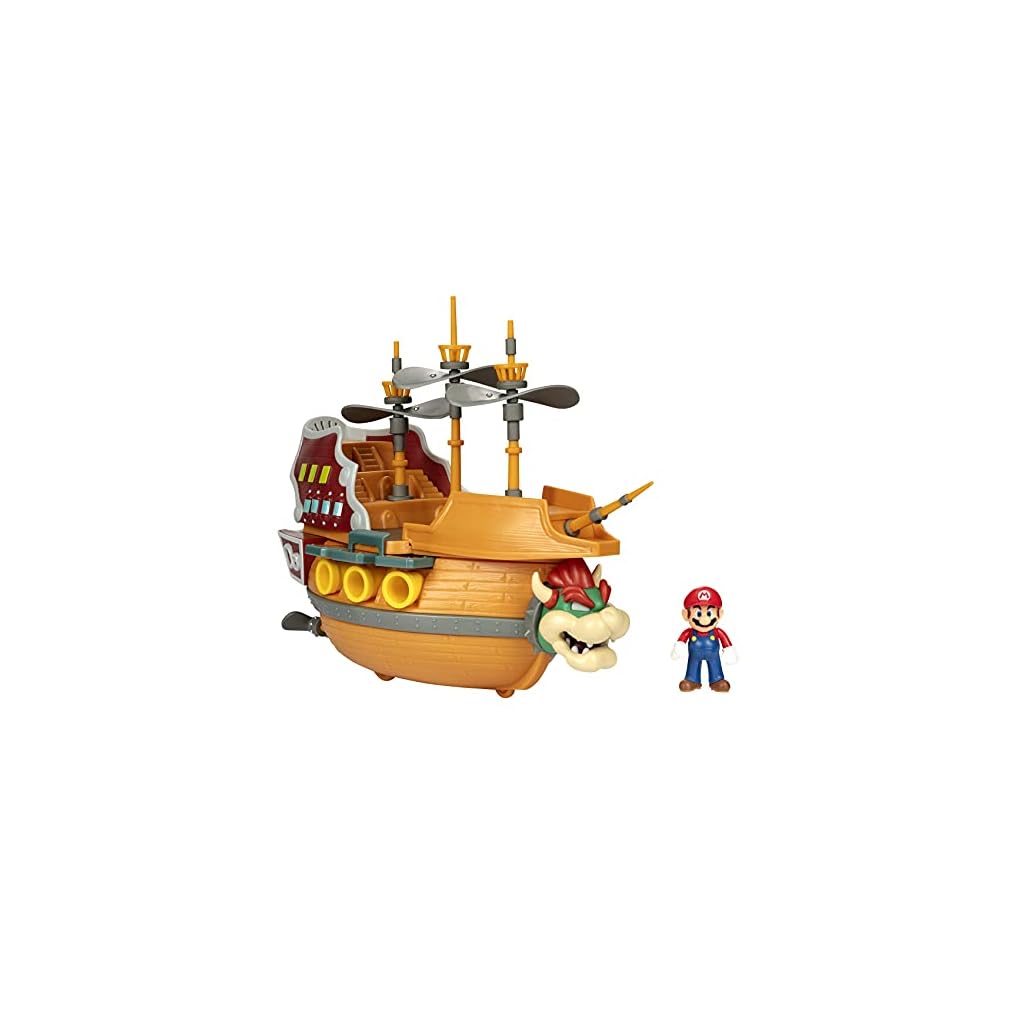 Super Mario Deluxe Bowser's Air Ship Playset with Mario Action Figure â ...