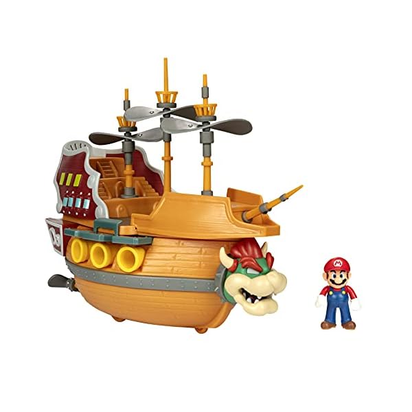 Super Mario Deluxe Bowser's Air Ship Playset with Mario Action Figure â ...