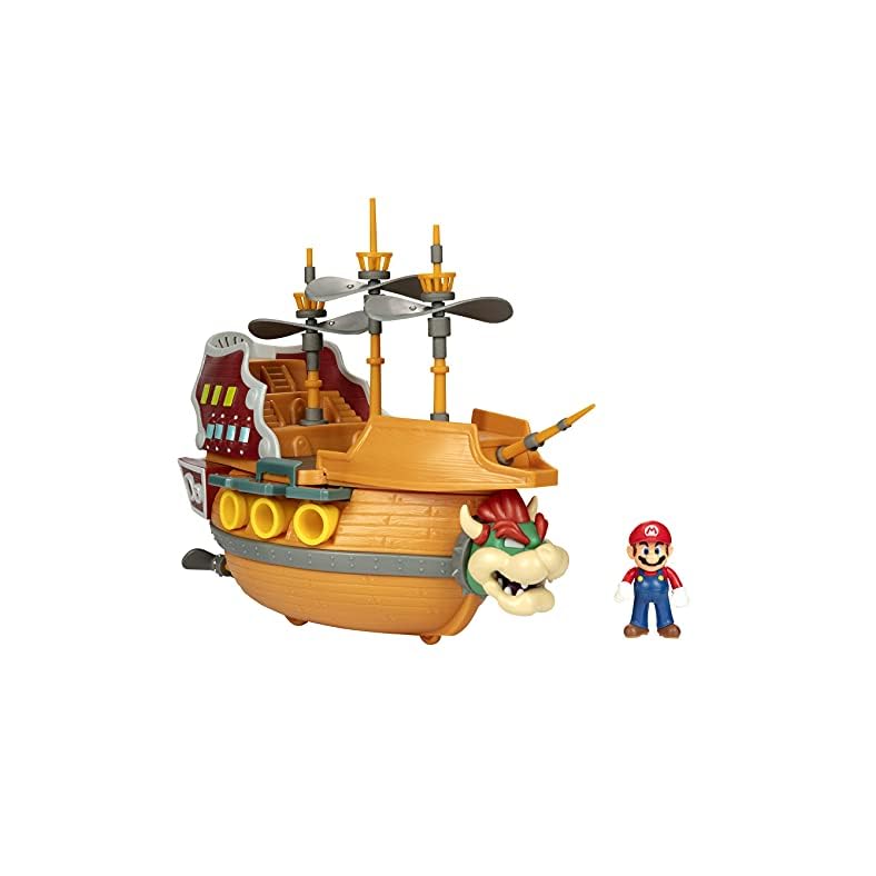 Super Mario Deluxe Bowser's Air Ship Playset with Mario Action Figure â ...