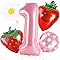 Amazon.com: Dripykiaa 6 Pcs Donut Balloon Bouquet 40” Pink One Year Old Balloon Set for First ...