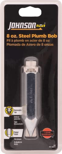 Snapklik.com : Johnson Level & Tool 08 Steel Hexagonal Plumb Bob