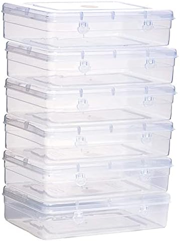 Chetan Clear Plastic Medium Storage Boxes (Set of 6) - Versatile ...