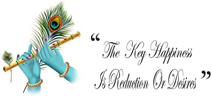Decals Creation Shree Krishna Bansuri Happiness Wall Sticker for Living ...