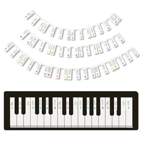 EUPSIIU 2 Pcs Piano Notes Guide for Beginner, Removable Piano Keyboard ...