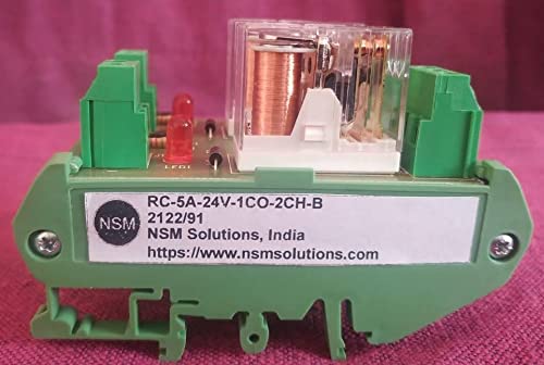 24V DC Relay Module, 1CO Relay Module, 2 Channel Din Rail Mount Relay ...