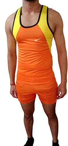 Buy Shree MAATJI Orange & Yellow Athletic Sando kit(Sando & Shorts ...