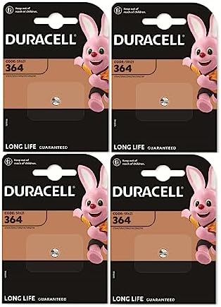4X Duracell 364 (4 Blister Packs of 1 Battery) 4 Batteries (SR621/V364 ...