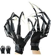 Amazon.com: Halloween Articulated Fingers with Extension Nails & Gloves ...