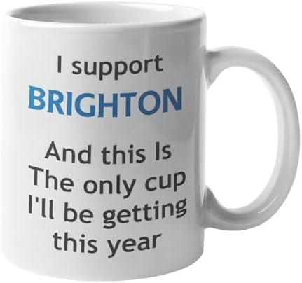 Brighton Football Team Shirt Personalised Mug Gift with Chocolate ...