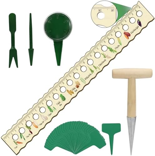 Amazon.com : 39in Wooden Plant Ruler Set,Including Seed Spacing Ruler ...
