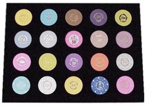 Buy Casino Chip Insert - 20 Casino Chip 9" x 12" Display Board Online ...