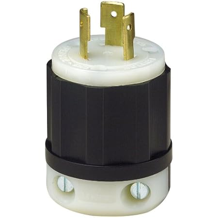 Leviton 2431 20 Amp, 480 Volt 3-phase, NEMA L16-20P, 3P, 4W, Locking ...