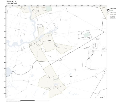 ZIP Code Wall Map of Fairton, NJ ZIP Code Map Not Laminated: Amazon.com ...